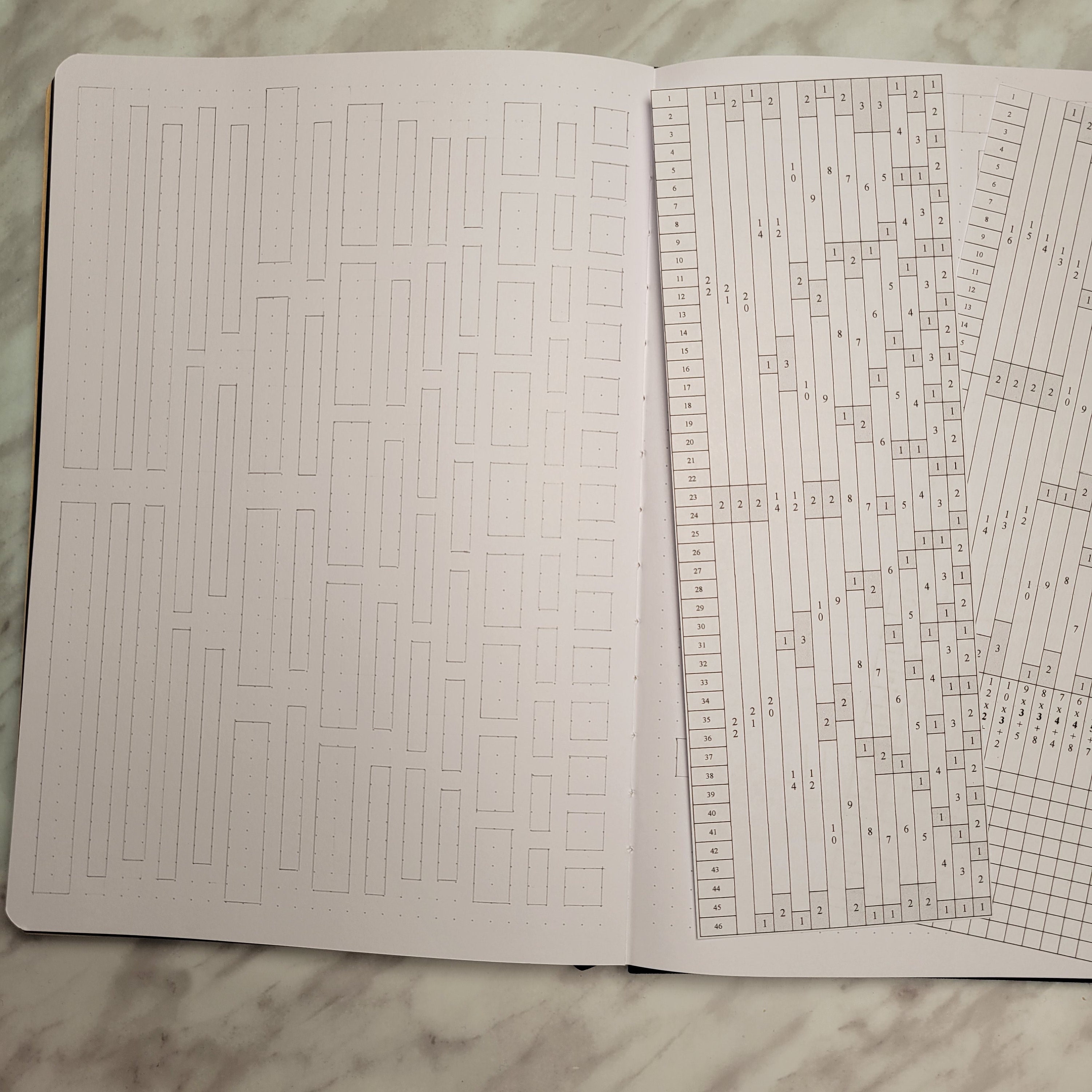 Custom Journal Grid Spacing Guide - Print Your Own - Etsy