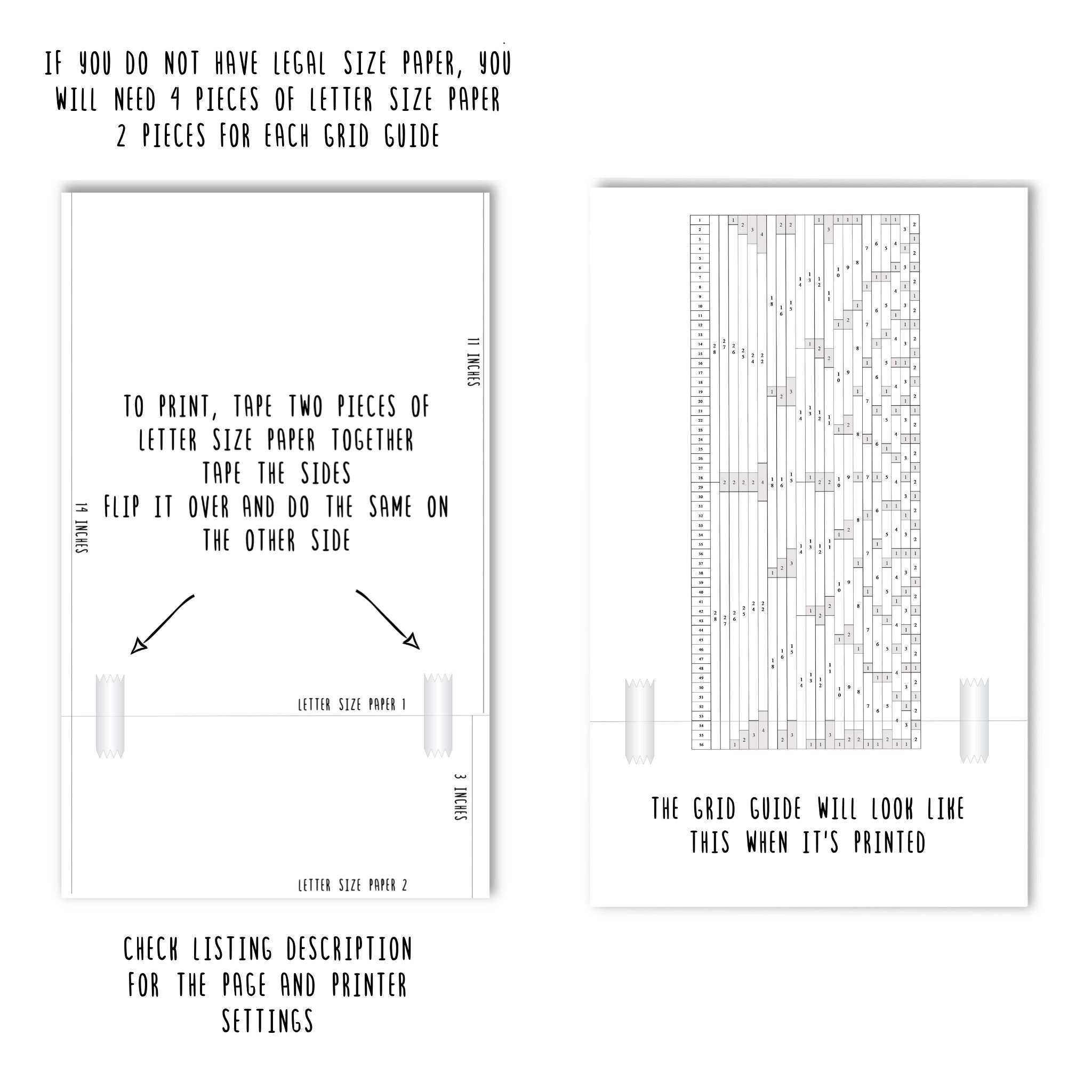 A4 & A6 Journal Grid Guide With Spacing - Print Your Own | 45 Dots ...