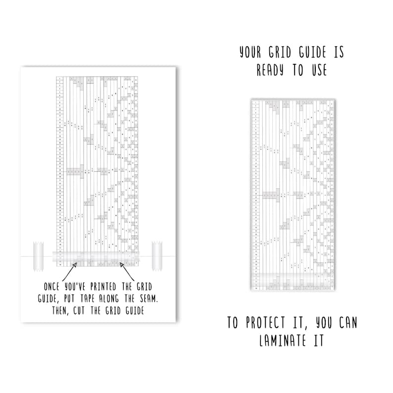 A4 & A6 Journal Grid Guide With Spacing Print Your Own 45 Dots Across ...