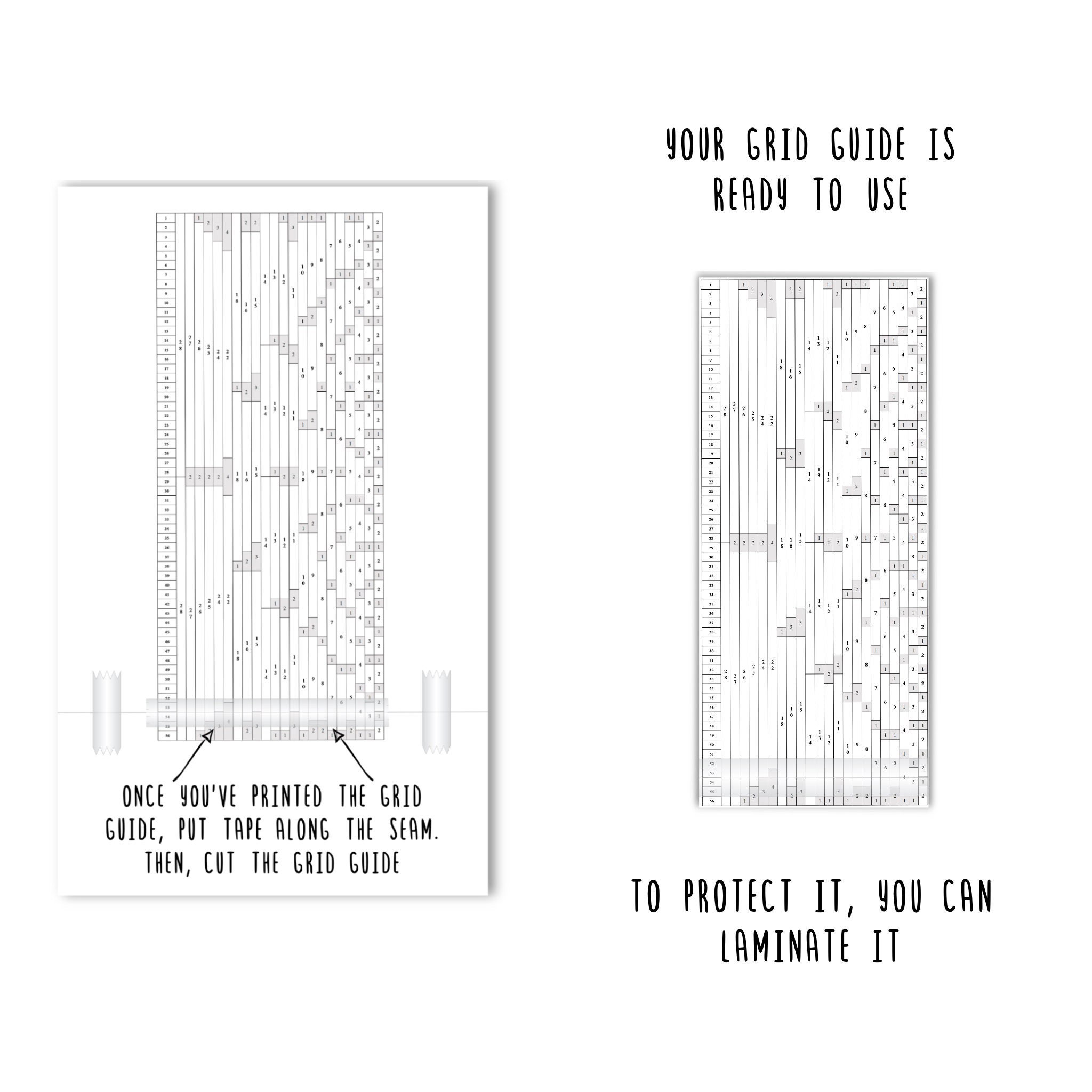 A4 & A6 Journal Grid Guide With Spacing Print Your Own 45 Dots Across ...