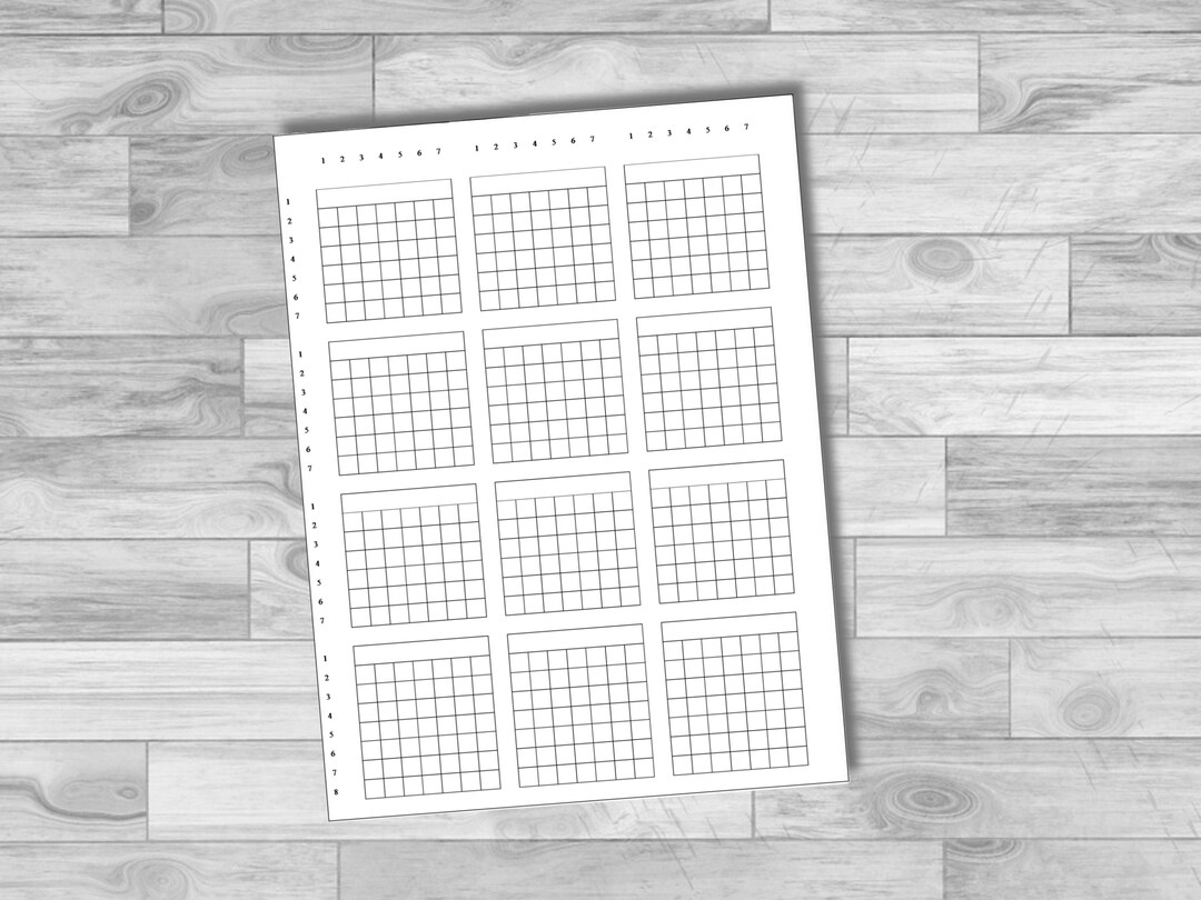 Blank Calendar Grids for Journals | Print Your Own - Etsy
