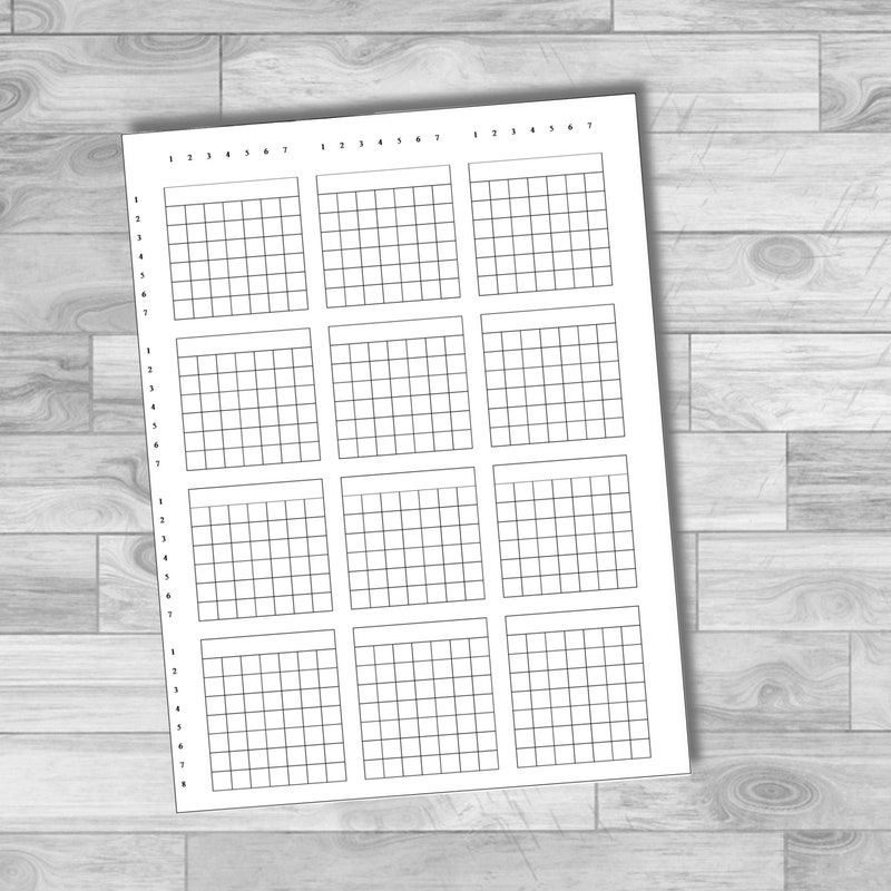 Blank Calendar Grid - Etsy