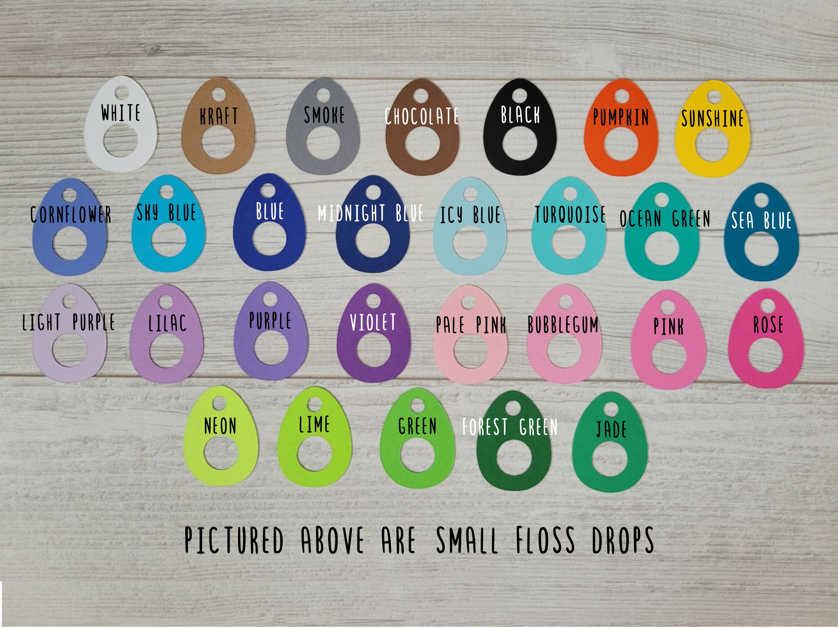 50 Large 3-hole Tear Floss Drops Thread Drops Cross Stitching - Etsy