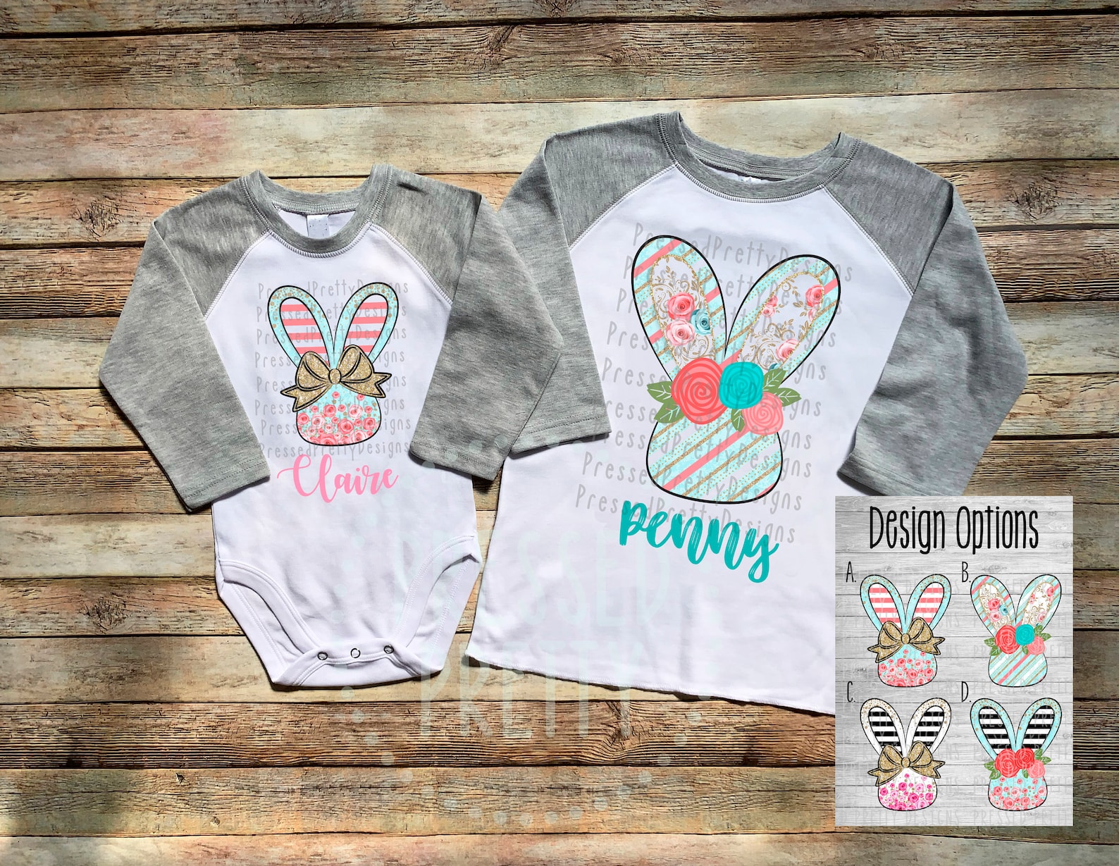 Personalized Easter Shirt Kids Easter Bunny Shirt Baby | Etsy