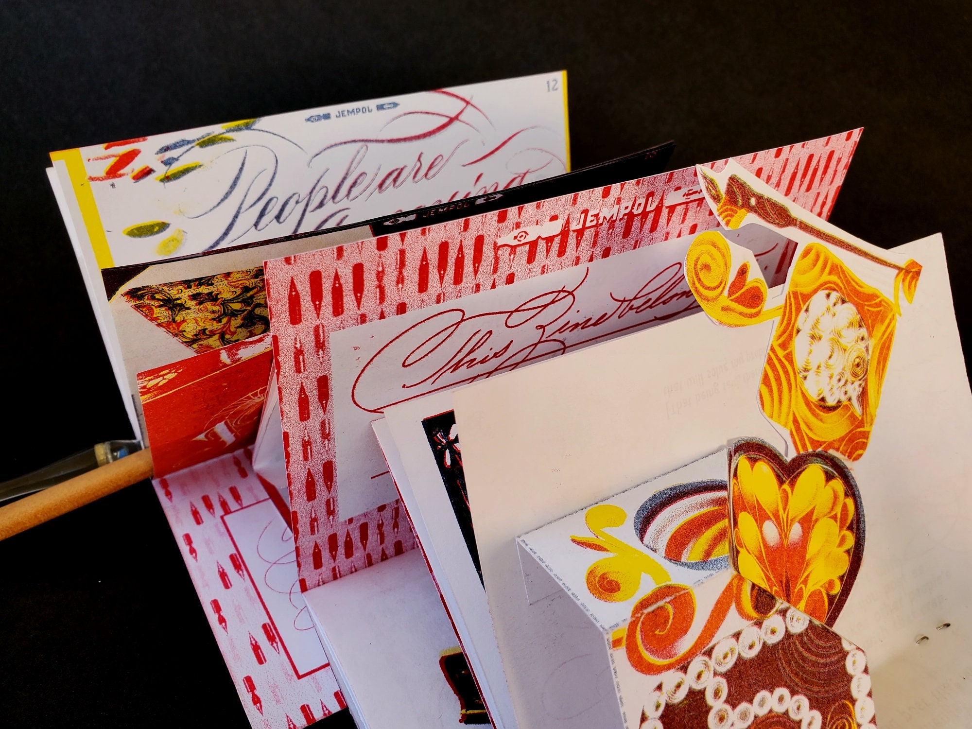 Risograph Printed Zine With Pop up Book Centerfold and Custom ...