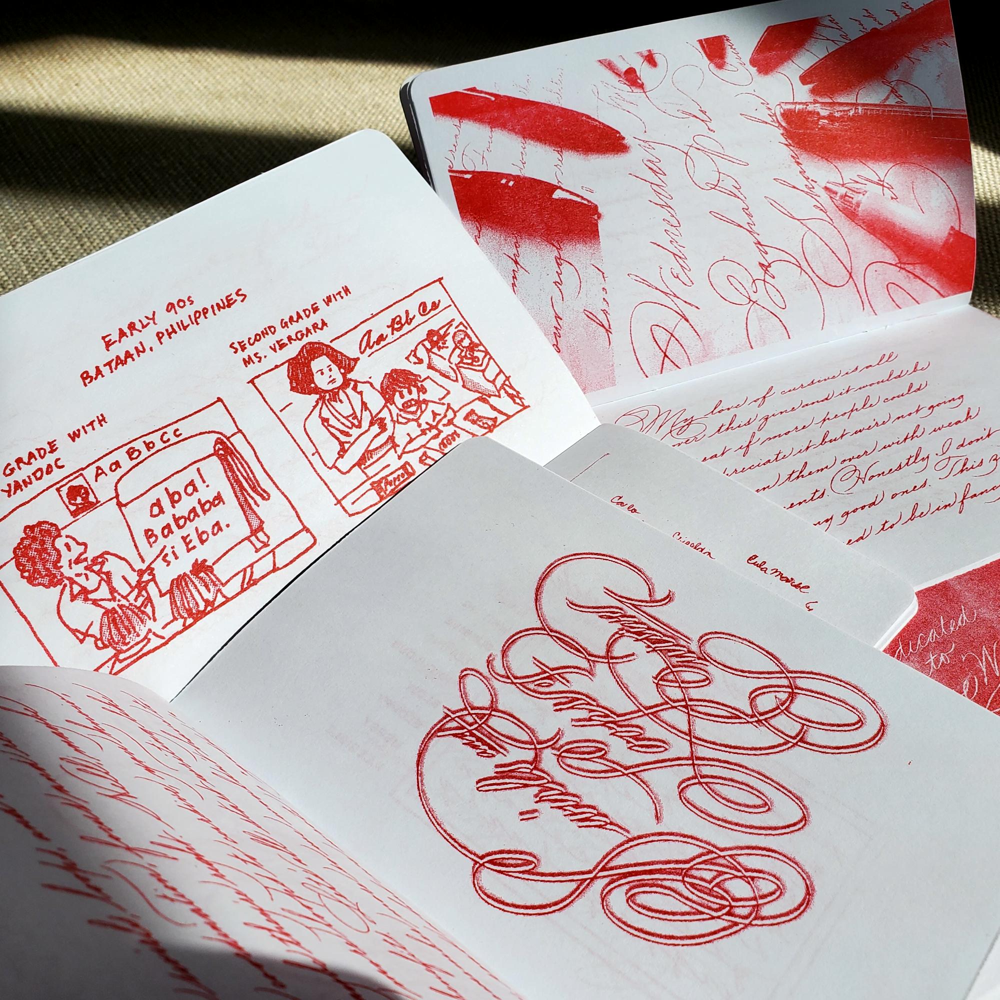 Cursive Handwriting Zine Risograph Printed Calligraphy Perzine - Jempol ...