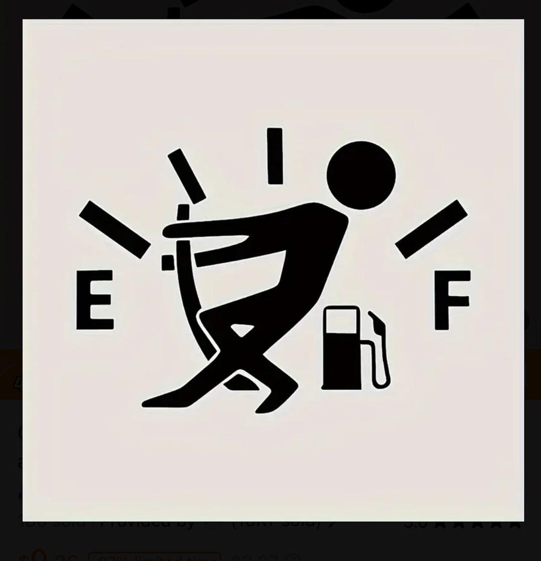 Funny Car Stickers, High Gas Consumption Decal Auto Fuel Can Cover ...