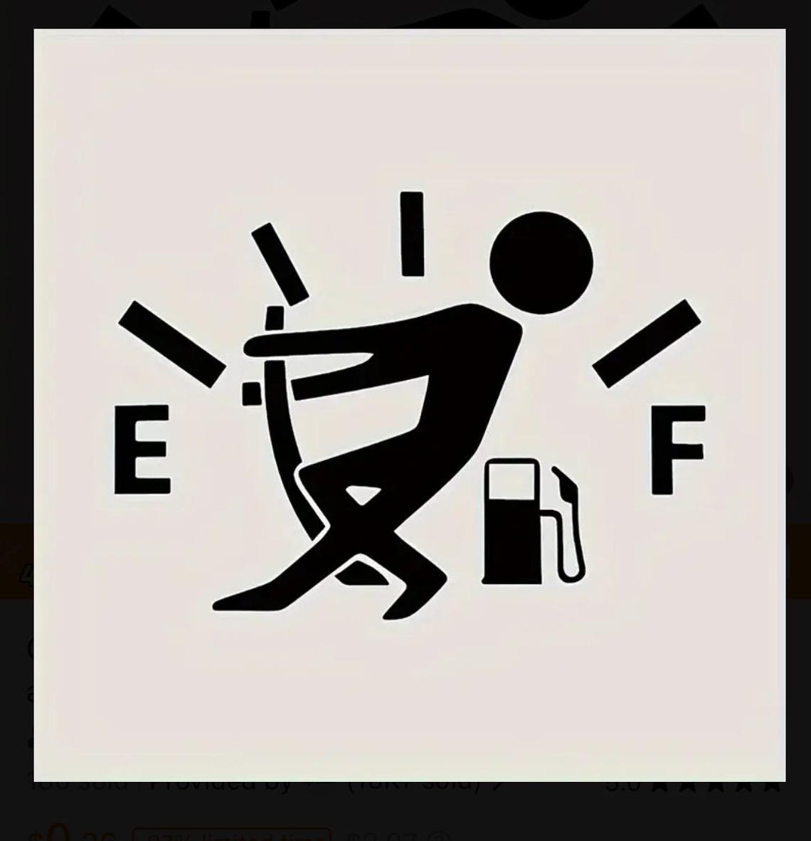 Funny Car Stickers, High Gas Consumption Decal Auto Fuel Can Cover ...
