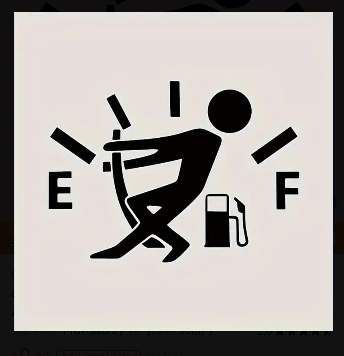 Funny Car Stickers, High Gas Consumption Decal Auto Fuel Can Cover ...