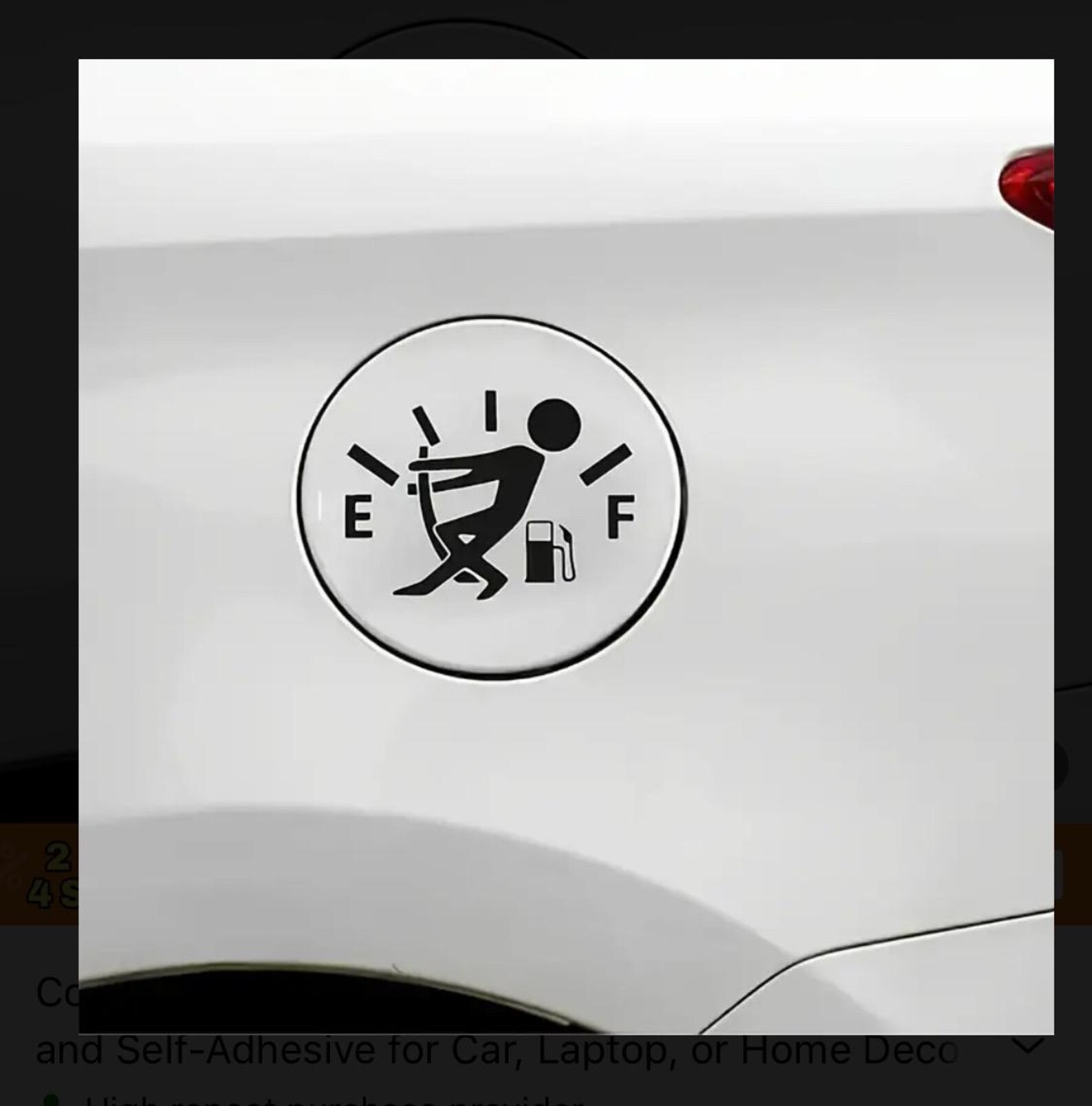 Funny Car Stickers, High Gas Consumption Decal Auto Fuel Can Cover ...