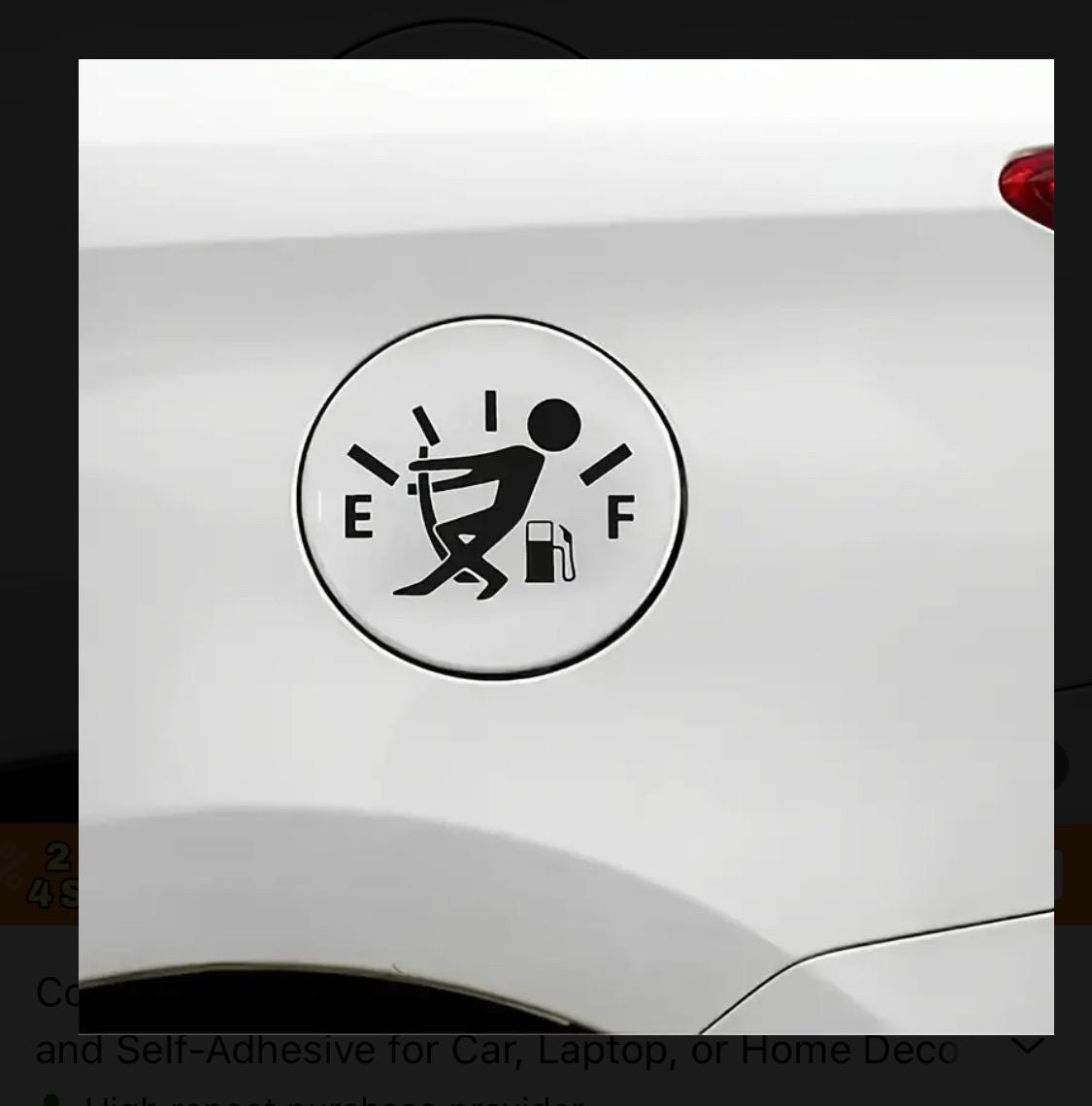 Funny Car Stickers, High Gas Consumption Decal Auto Fuel Can Cover ...
