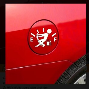 Funny Car Stickers, High Gas Consumption Decal Auto Fuel Can Cover ...