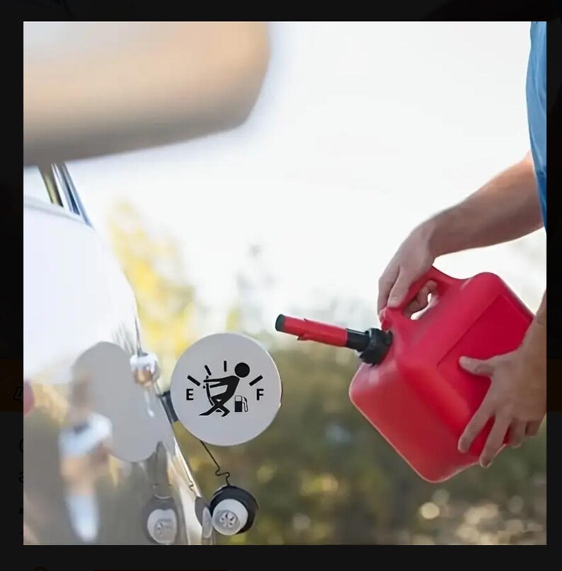 Funny Car Stickers, High Gas Consumption Decal Auto Fuel Can Cover ...