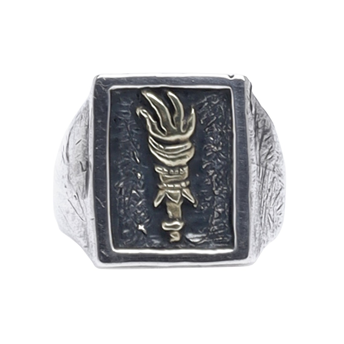 Enlightenment Torch Ring Sterling Silver Patriotic Jewelry | Etsy