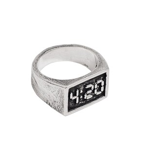 420 Marijuana Ring for Men Women | Cannabis Jewelry Gifts, Flat Top ...
