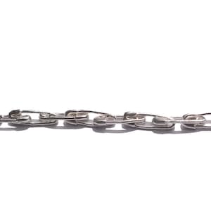 Safety Pin Necklace, Sterling Silver Chain, Punk Chain Necklace ...