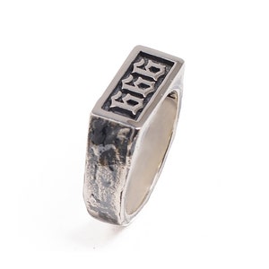 Silver 666 Ring for Men Women Devil Jewelry, Satanic Gifts, Cool Urban Punk Rock Rings - Etsy