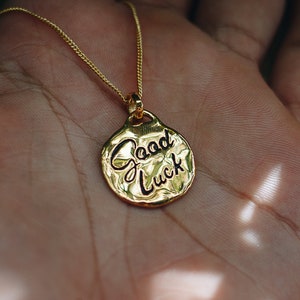 Good Luck Necklace 24K Gold Plated | Best Wishes Jewelry, Good Luck ...