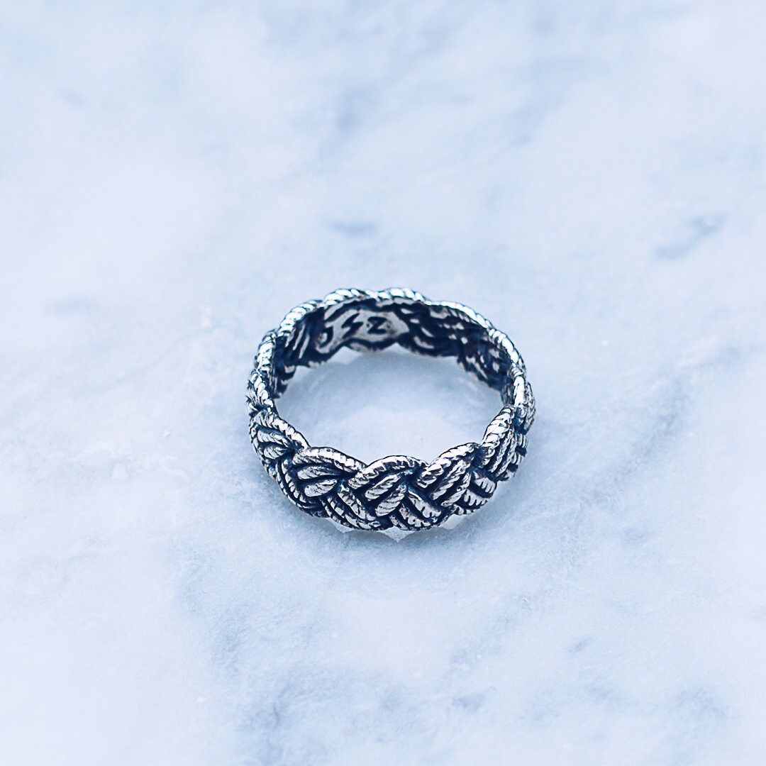 Western Wedding Bands Silver Western Twisted Rope Rings - Etsy