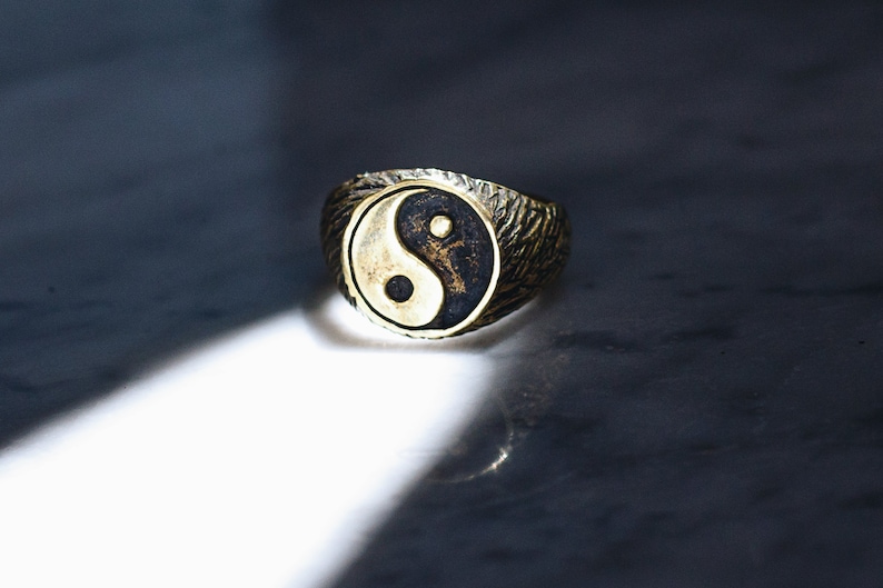 Mens Silver Yin Yang Ring Marital Art Jewelry Gift Vintage - Etsy