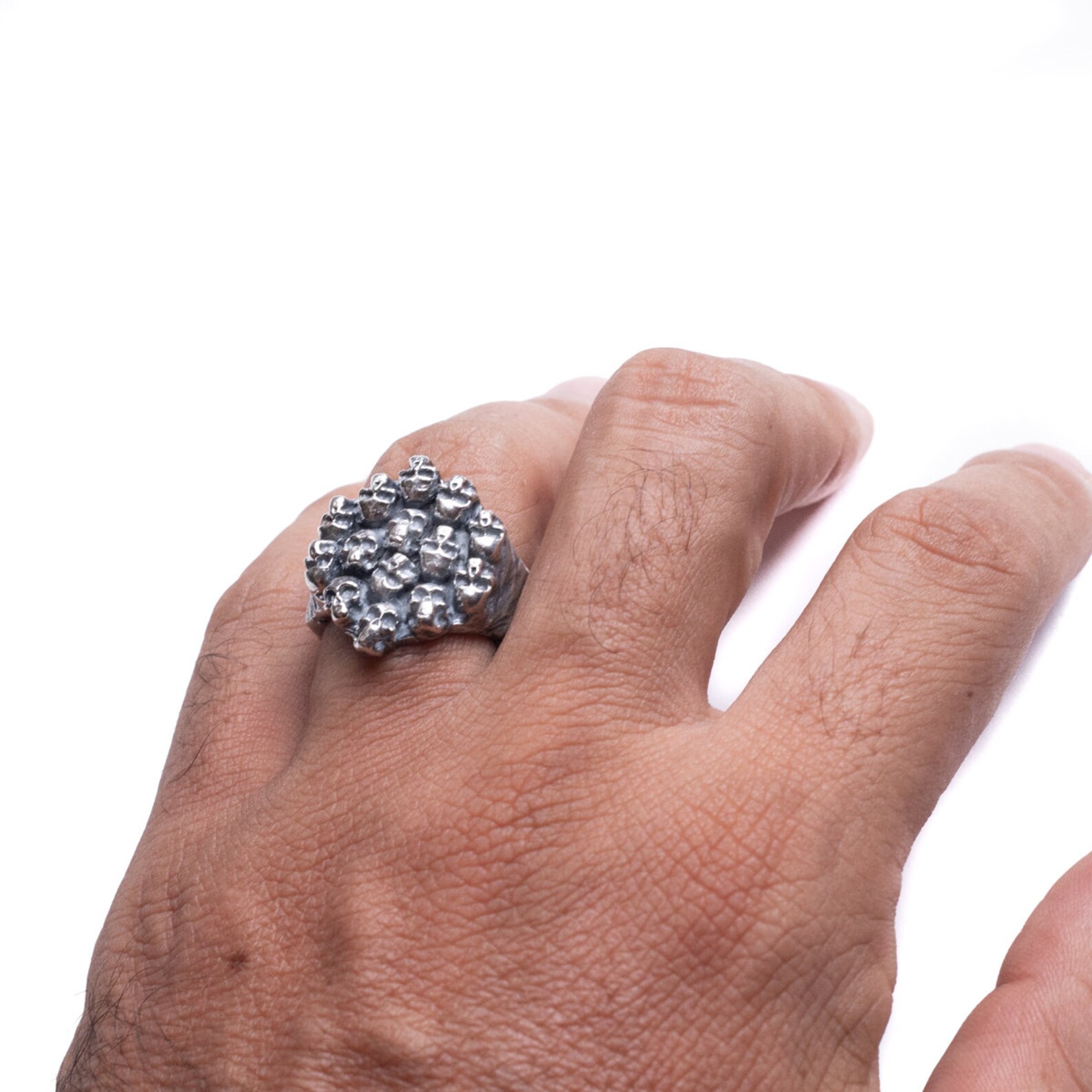 Gothic Rings for Men Silver Skull Ring Men Cool Rings Punk - Etsy