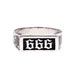 Silver 666 Ring for Men Women Devil Jewelry, Satanic Gifts, Cool Urban ...