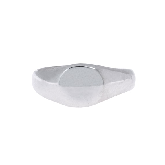 Flat Face Ring Silver Simple Ring for Women Minimalist | Etsy