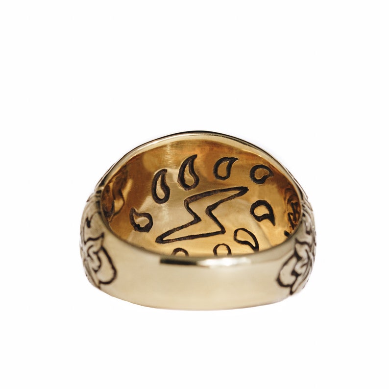 Crown Ring Gold Brass Pinky Ring Sun Rise Ring Ring With - Etsy