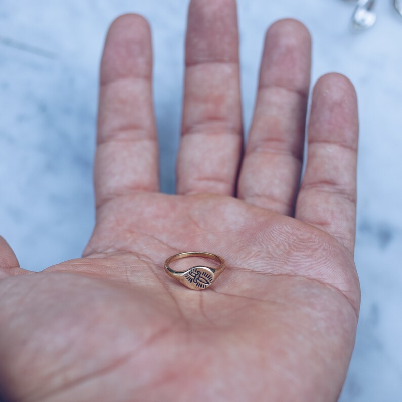 Mini Brass Knife Ring Engraved Dagger Jewelry Pinky Ring - Etsy