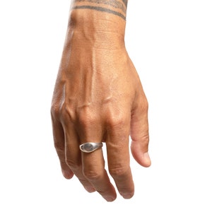 Flat Face Ring Silver Simple Ring for Women Minimalist - Etsy