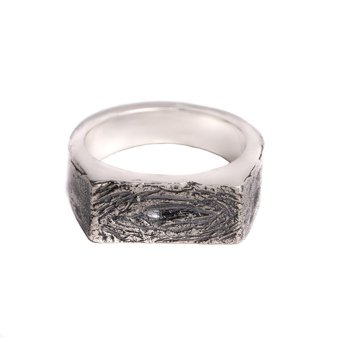Silver Flat Top Rings for Men Women | Silver Flat Top Rectangle Rings ...