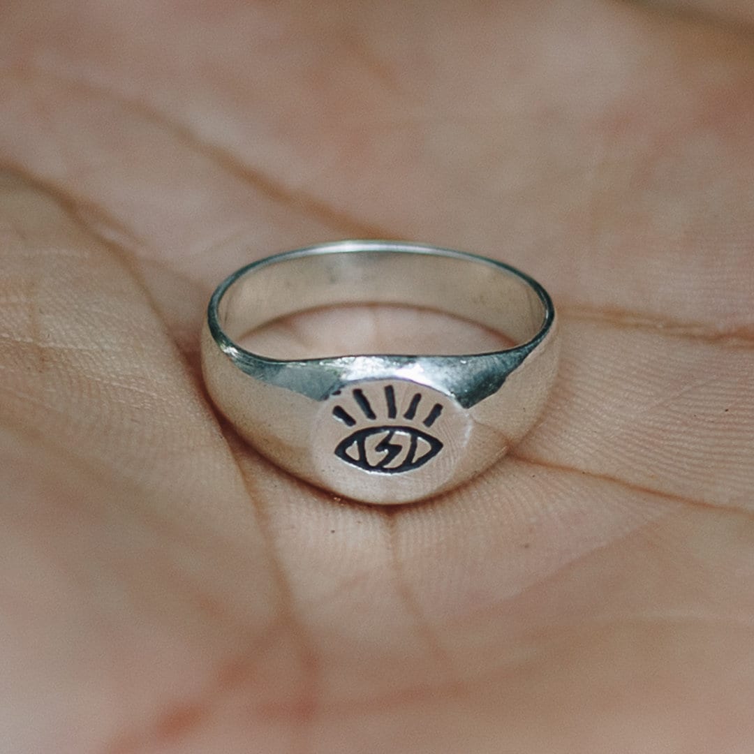 All Seeing Eye Ring Silver Protection Jewelry Eye of | Etsy