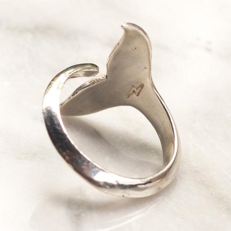 Silver Whale Tail Ring Whale Ring for Women Men Marine Life | Etsy