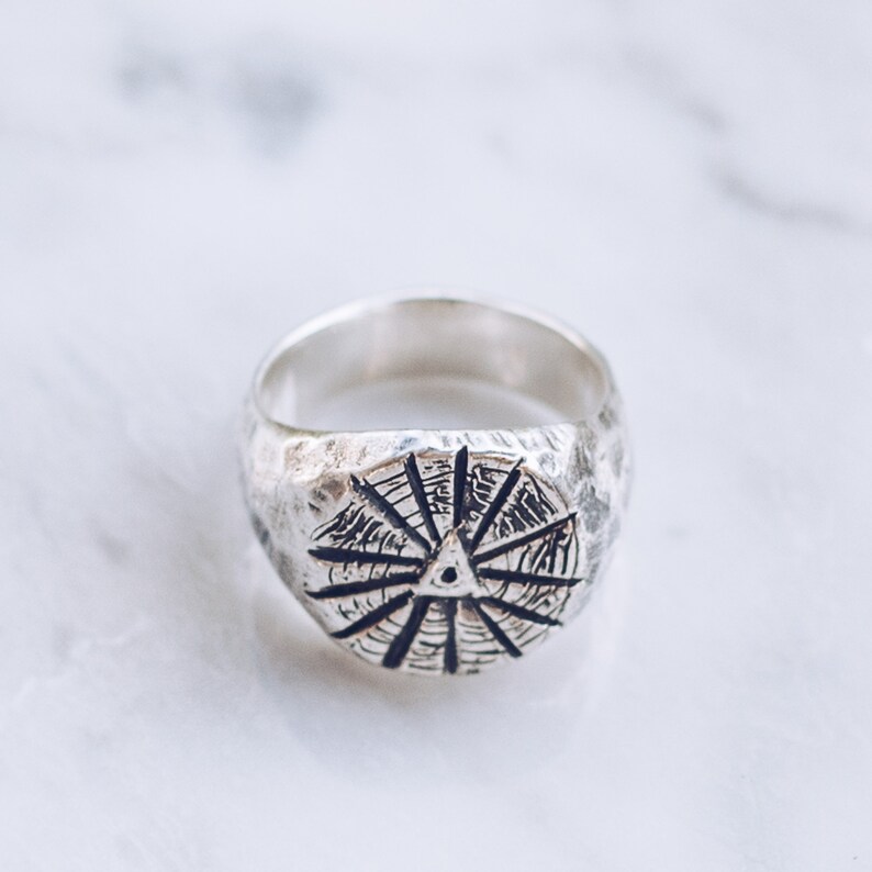 Sunrise Ring Sterling Silver Eye of Providence Ring All - Etsy
