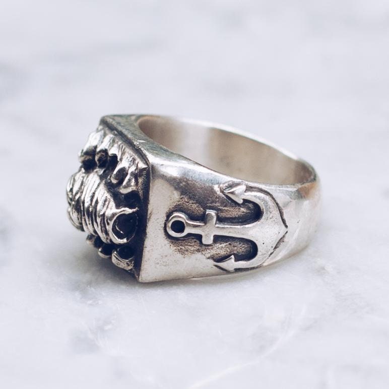 Island Ring for Men Wave Ring Palm Tree Ring Anchor Ring | Etsy