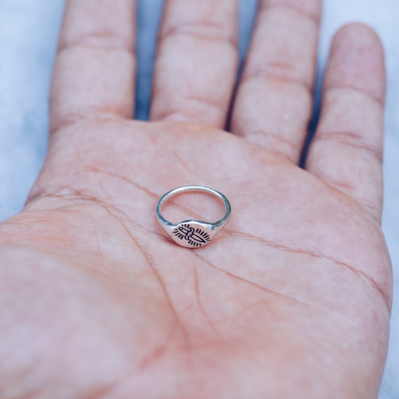 Mini Silver Knife Ring Engraved Dagger Jewelry Pinky Ring - Etsy
