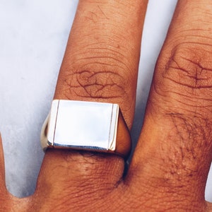 Mixed Metal Ring Flat Top for Men and Women | Gold Brass Sterling ...