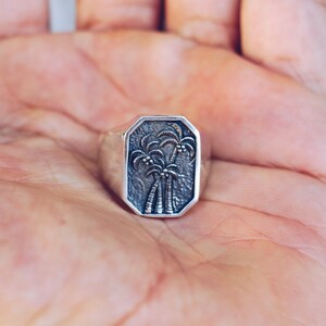 Palm Tree Ring | Tropical Beach Jewelry, Sterling Silver Ring Man or ...