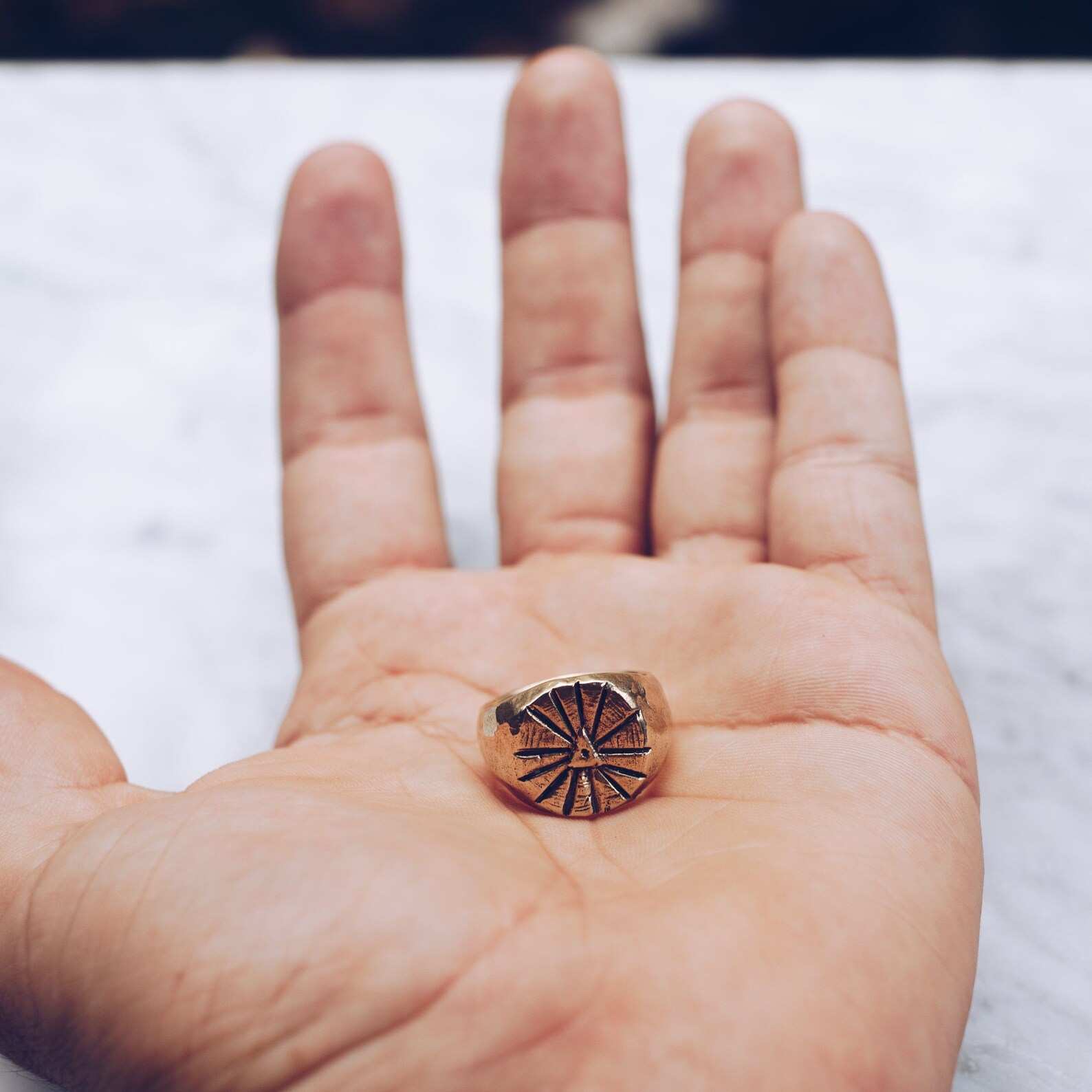Sunrise Ring Gold All Seeing Eye Ring Brass Eye of | Etsy