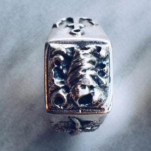 Island Ring for Men | Wave Ring, Palm Tree Ring, Anchor Ring, 925 ...