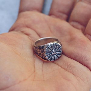Sunrise Ring Sterling Silver | Eye of Providence Ring, All Seeing Eye ...