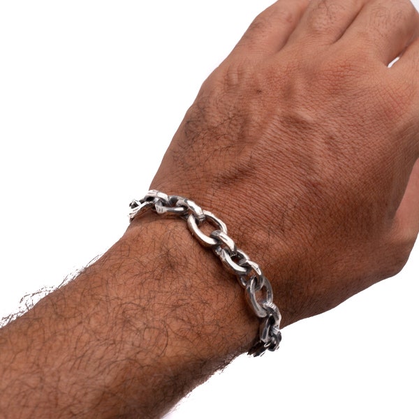 Chunky Sterling Silver Bracelet - Etsy