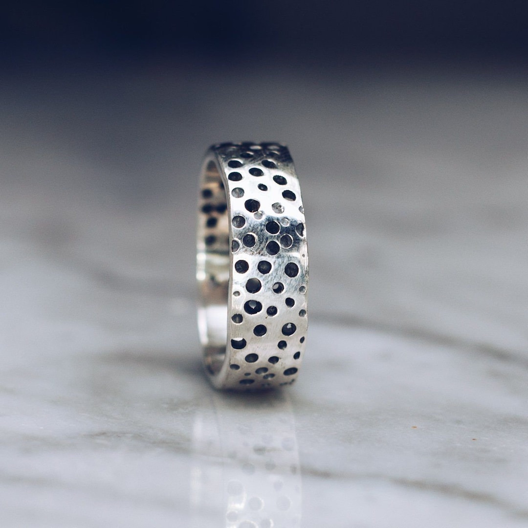Moon Rock Ring | Sterling Silver Band Ring, Unique Rings, Modern ...