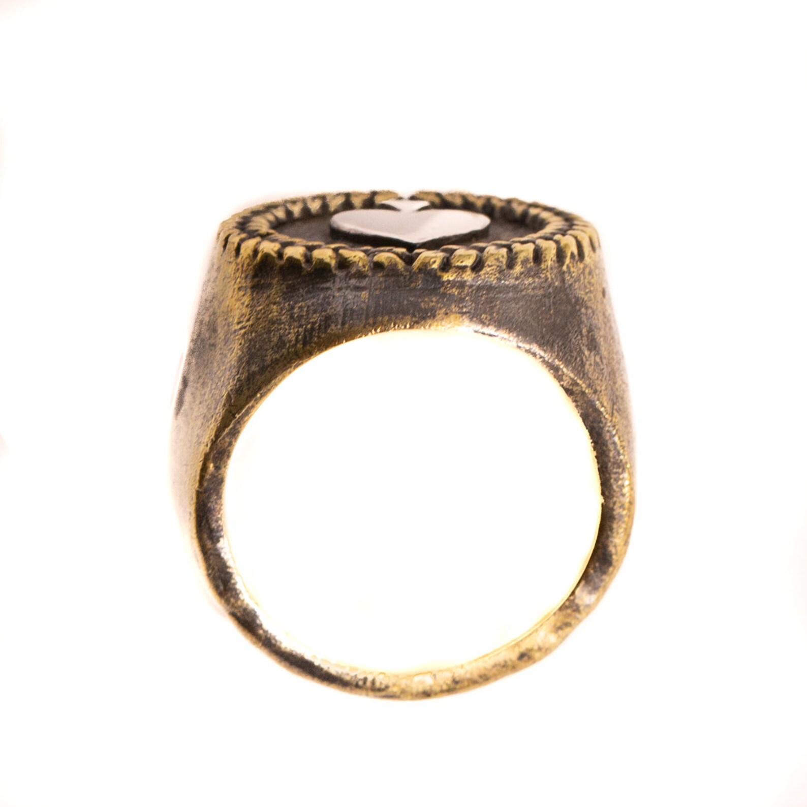 Spade Ring for Men Mixed Metal Rings for Women Ace of | Etsy