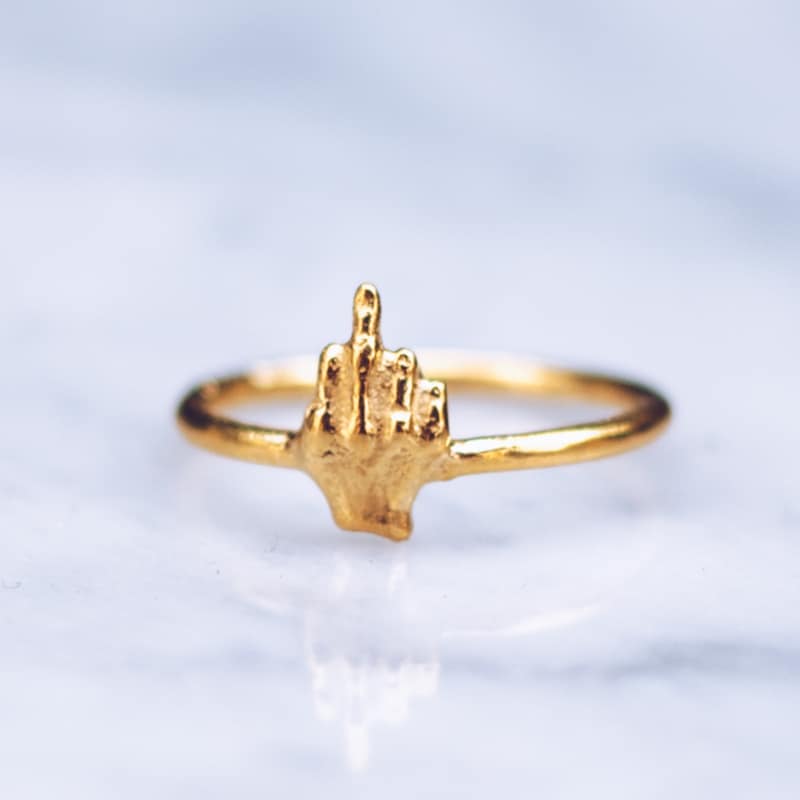 Middle Finger Ring - Etsy