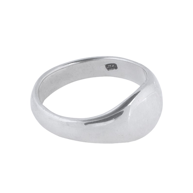 Flat Face Ring Silver | Simple Ring for Women, Minimalist Ring, 925 ...