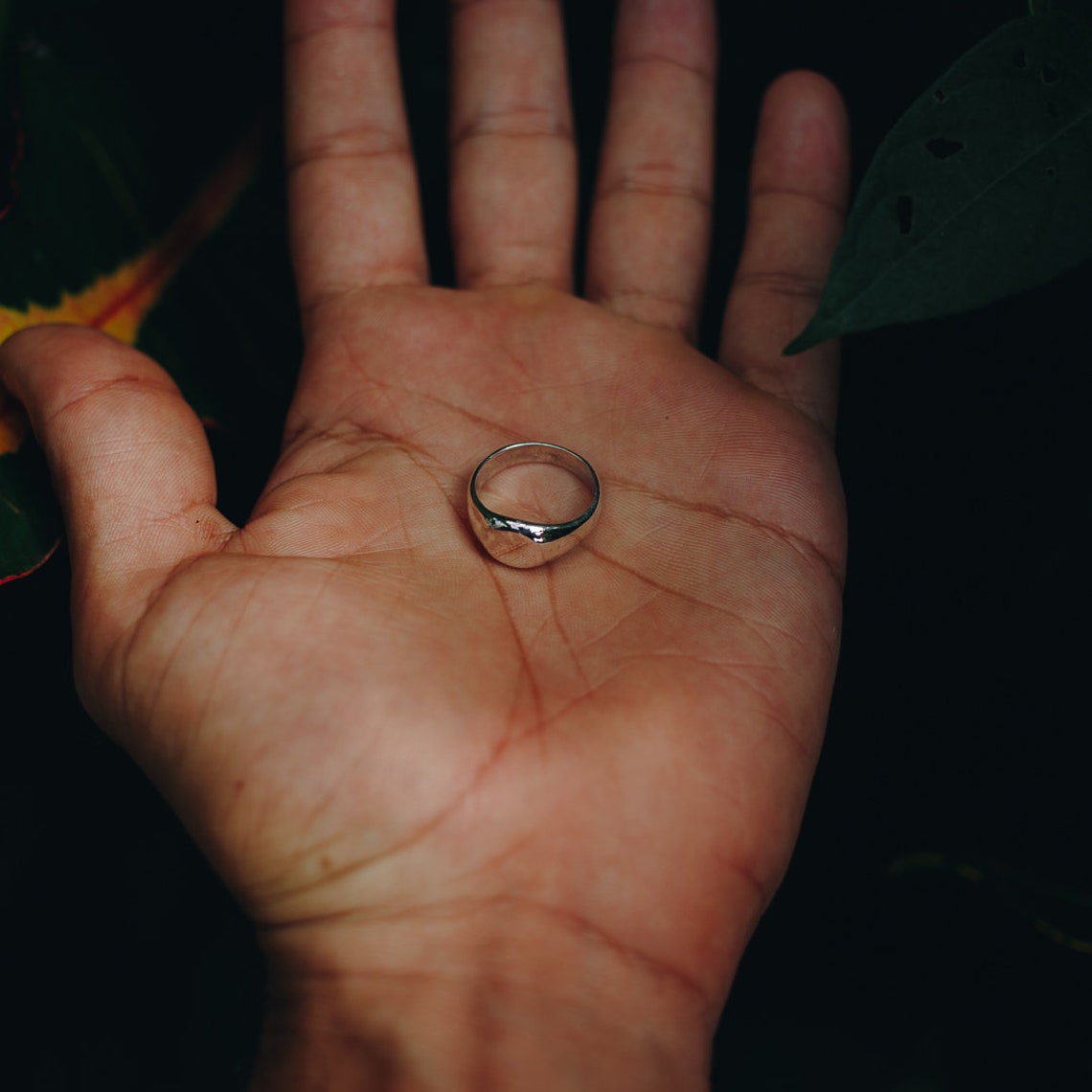 Flat Face Ring Silver Simple Ring for Women Minimalist | Etsy