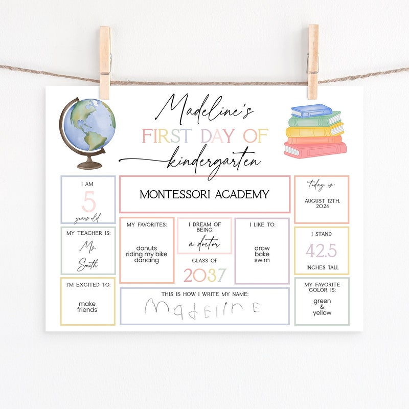 Editable School Sign - Etsy