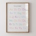 Alphabet Poster, Rainbow Handwriting Chart, Printable Educational Wall ...