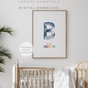 Personalized Name Print, Printable Name Art, Printable Wall Art, Boys ...